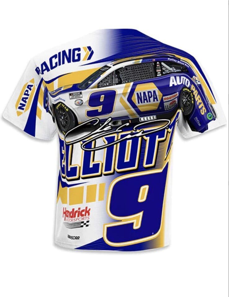 Chase Elliott #9 Napa Accelerator Sublimated Dry Fit Adult T-shirt ...