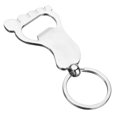 Bigfoot Foot Toes Shape Keychain Smooth Silver Zinc Alloy Bottle Opener ...