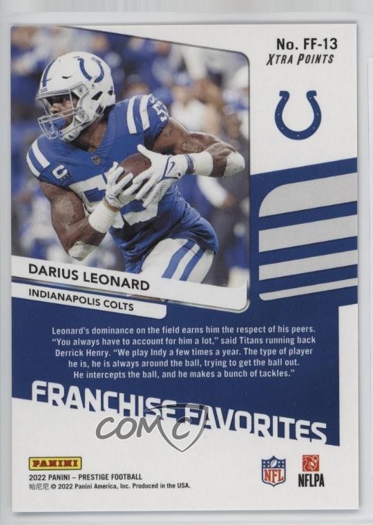 2022 Prestige Franchise Favorites Xtra Points Green Shaquille Leonard ...