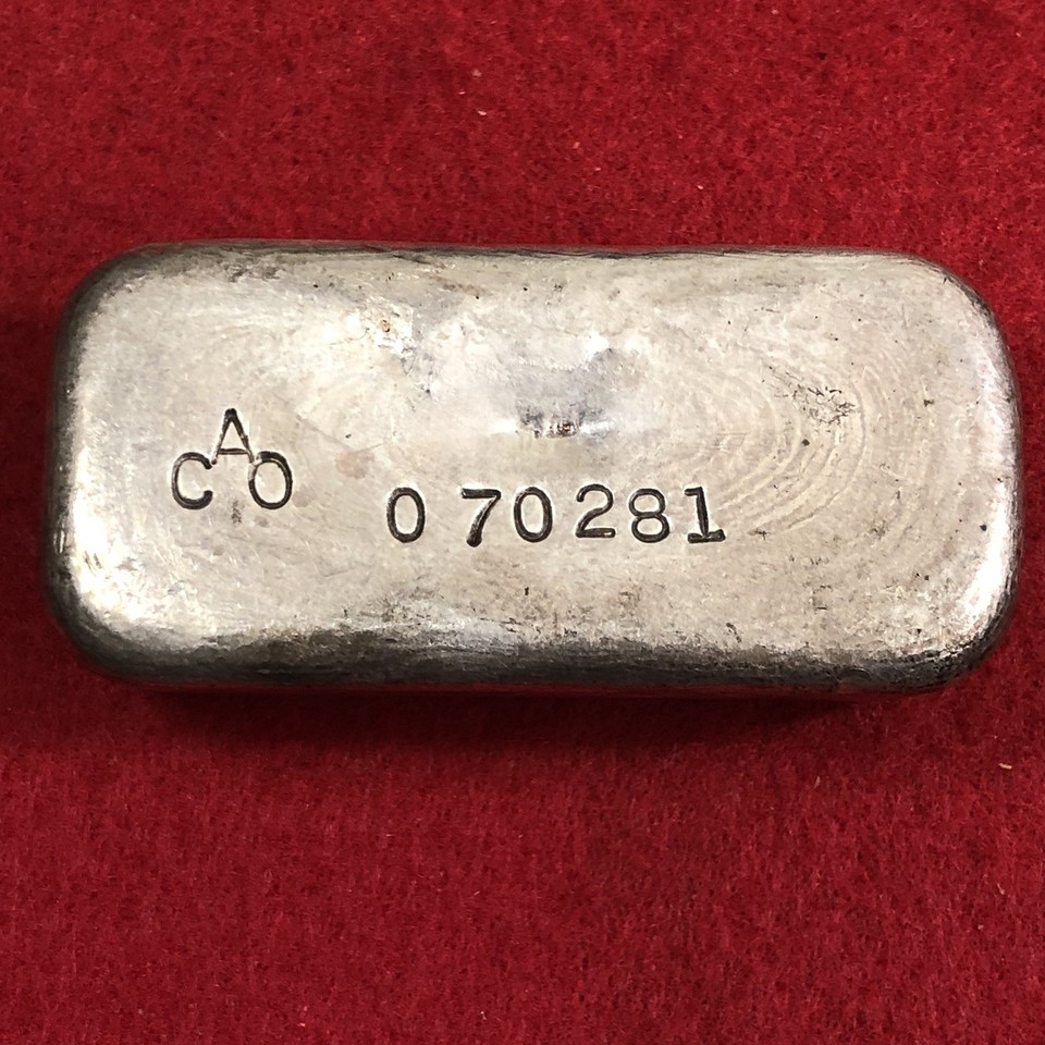 Rare Vintage CAO Vintage .999 Poured Silver Bar 9.932 Troy Oz | eBay