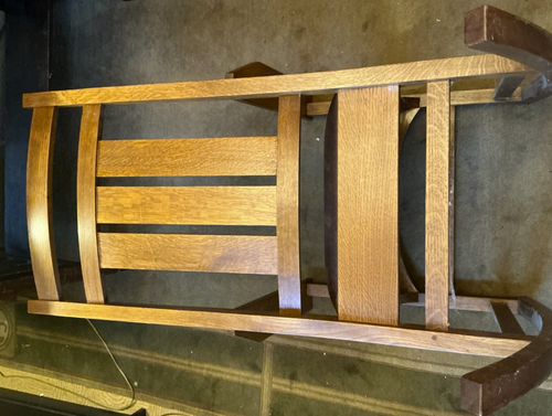 STICKLEY INLAY Harvey Ellis Mission Arts & Craft 1Cherry/1Oak Rocking ...