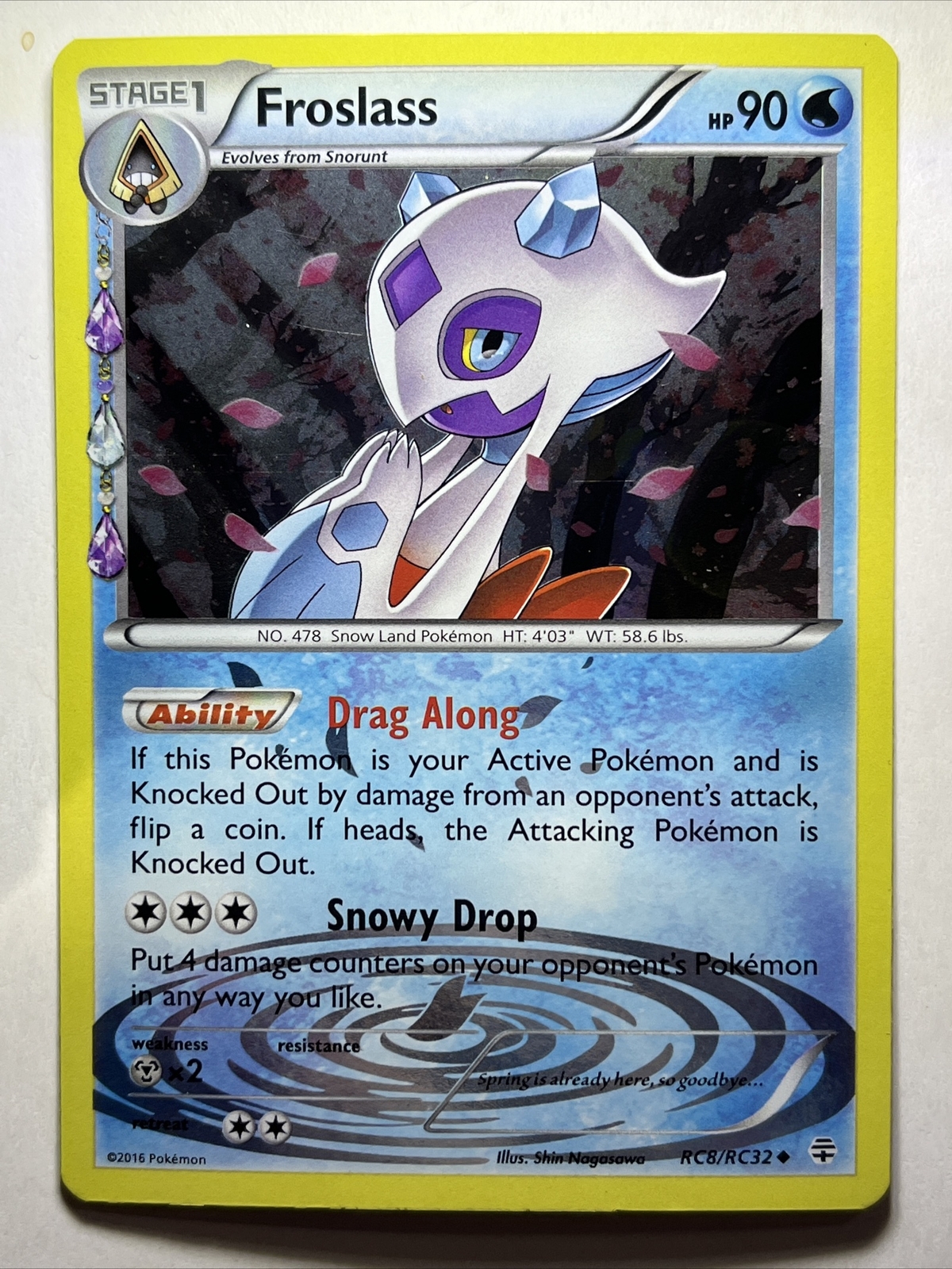 Frosslass RC8/RC32 Mint Holo Foil Rare Pokemon Card 2016 | eBay
