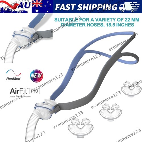 Resmed AirFit P10 Nasal Pillow Mask Assembly, Tube, Frame, S M L Pillow ...