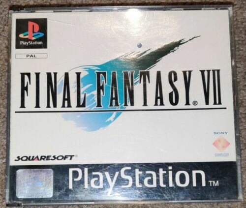 FINAL FANTASY VII 7, FF7, PS1 Game PlayStation PAL, Black Label With ...