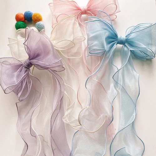 2024 Princess Barrette Hair Clip Ribbon Bow Hairpins Hair Pins Women ...