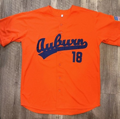 Auburn Tigers Baseball Jersey Size XL Orange Sewn Stitched Ike Irish | eBay