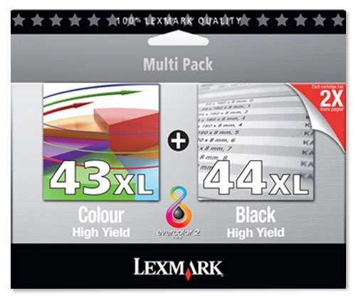 Lexmark 43XL 44XL Black Cyan Magenta Yellow Inks for X4850 X4950 X7550 ...
