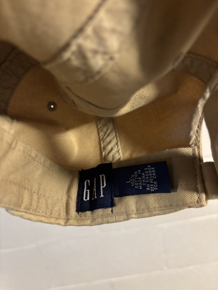 Vintage GAP Baseball Hat Beige Tan Dad Cap Strapback Retro 90s / Y2K ...