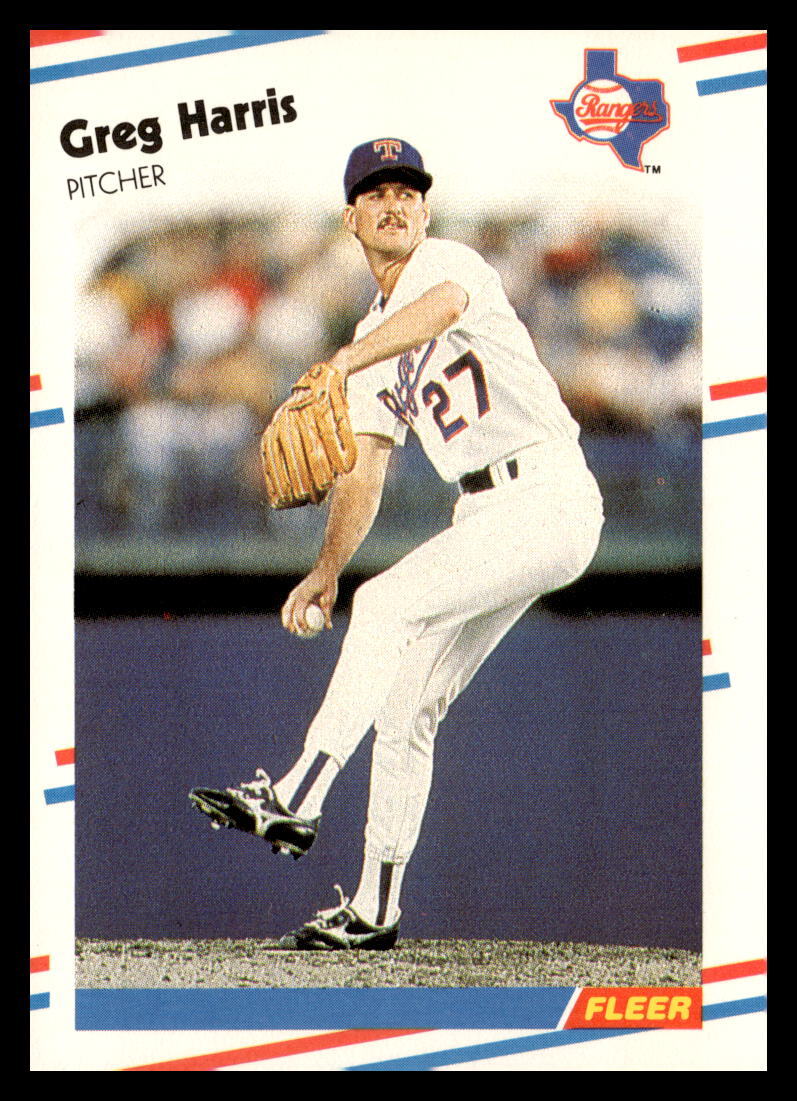 1988 Fleer #468 Greg Harris Texas Rangers Baseball Card | eBay
