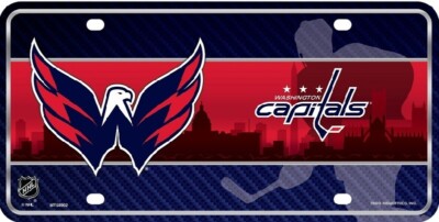 WASHINGTON CAPITALS OFFICIALLY LICENSED NHL METAL NOVELTY LICENSE PLATE ...