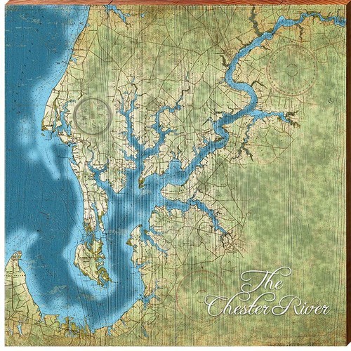 Chester River, Maryland Topographical Map Wall Art | eBay