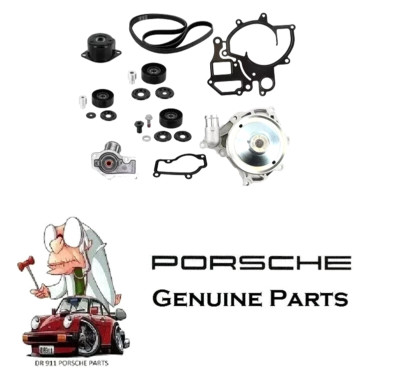 PORSCHE 911 BOXSTER CAYMAN WATER PUMP BELT KIT COMPLETE 99710601105 ...