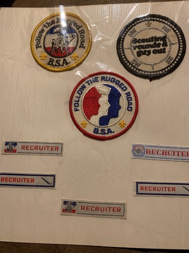 5 BSA BOYPOWER MANPOWER RECRUITER woven patch strip & 2 Follow the ...