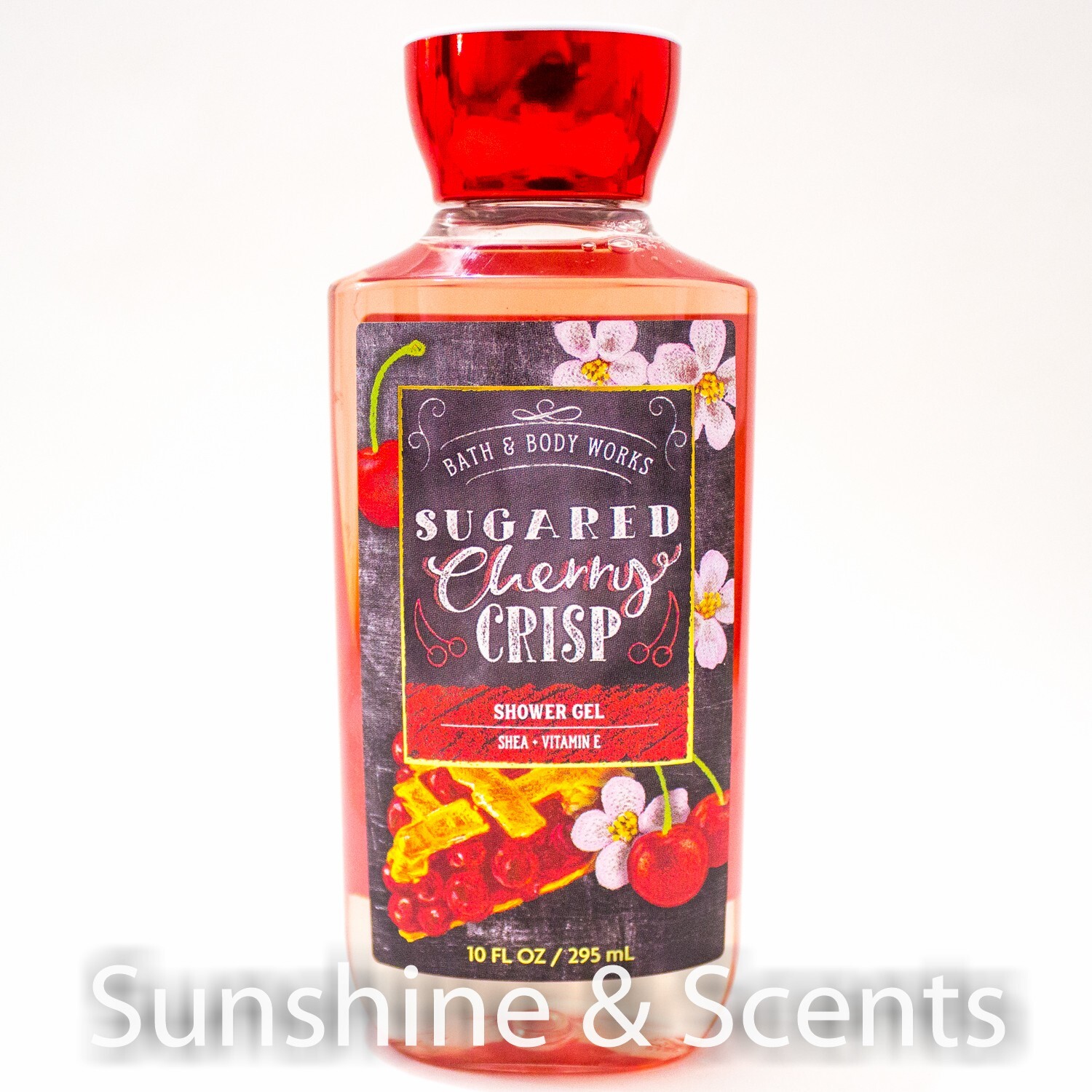 1x Bath & Body Works SUGARED CHERRY CRISP Shower Gel Body Wash 10 oz ...