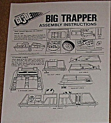 ADVENTURES OF GI JOE BIG TRAPPER INSTRUCTION REPRO RARE HASBRO | eBay