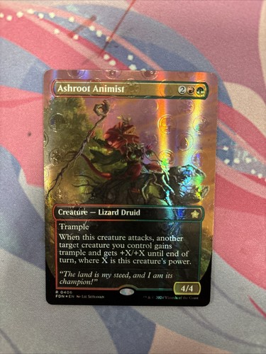 Ashroot Animist (Borderless Mana Foil) - FDN - MTG - Hoovers' Cards | eBay