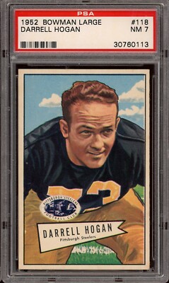 1952 Bowman Large Football #118 Darrell Hogan PSA 7 *d2 | eBay