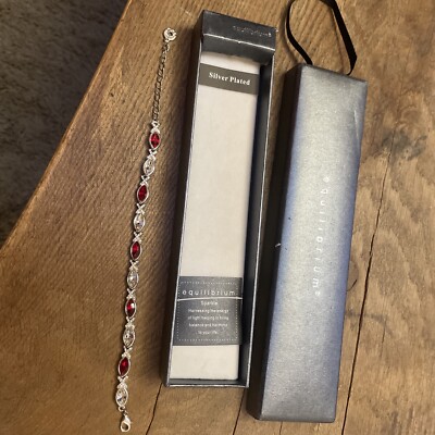 equilibrium silver Plated Sparkle Bracelet Hugs And Kisses | eBay