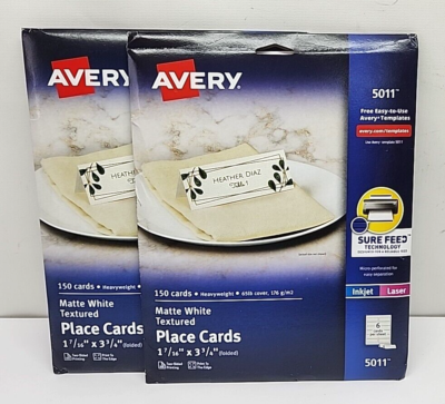 Avery Templates Place Setting Cards