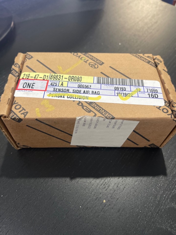 Genuine Toyota Impact Sensor Side Air 89831-0R080 | OE | 898310R080 ...