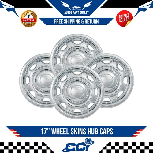 New 4 17" Wheel Skins Hub Caps 8 Hole Rim Covers For 2010-2025 Ford F ...