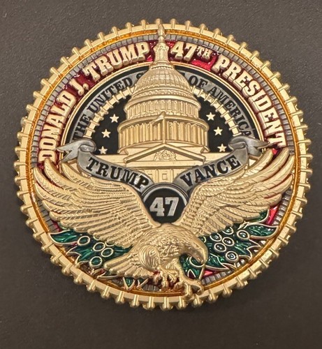 POTUS Donald Trump 47th President MAGA Challenge Coin Republican Red ...