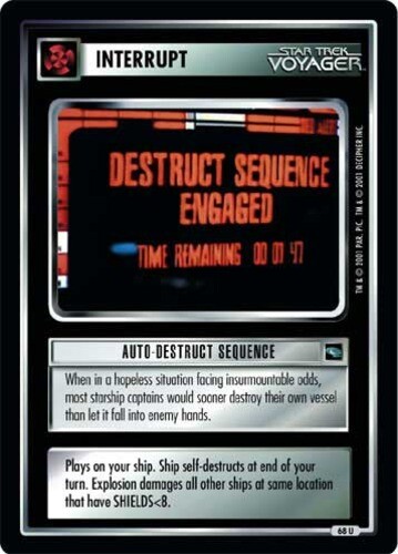 Star Trek: Auto-Destruct Sequence [Ungraded] Voyager STCCG Decipher 1E ...