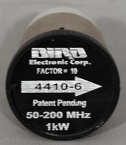 Bird 4410-6 1kW 50-200 MHz Wattmeter Slug/Element 1000 W for 4410A ...
