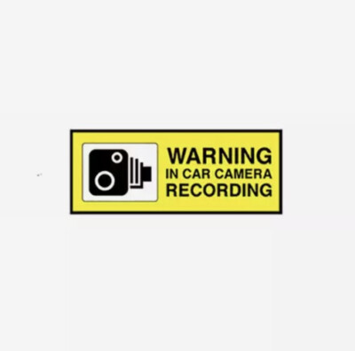 2 pcs Car Sticker Decal *Camera Recording Warning* Accessories | eBay