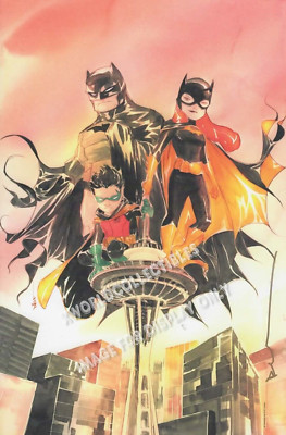 BATMAN ROBIN & BATGIRL ART PRINT ~ SIGNED DUSTIN NGUYEN 10.5" x 15.5 ...