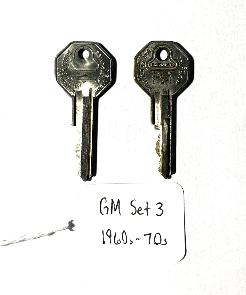 General Motors Vintage Car Key Set Ignition and Door Key Included 1960s ...
