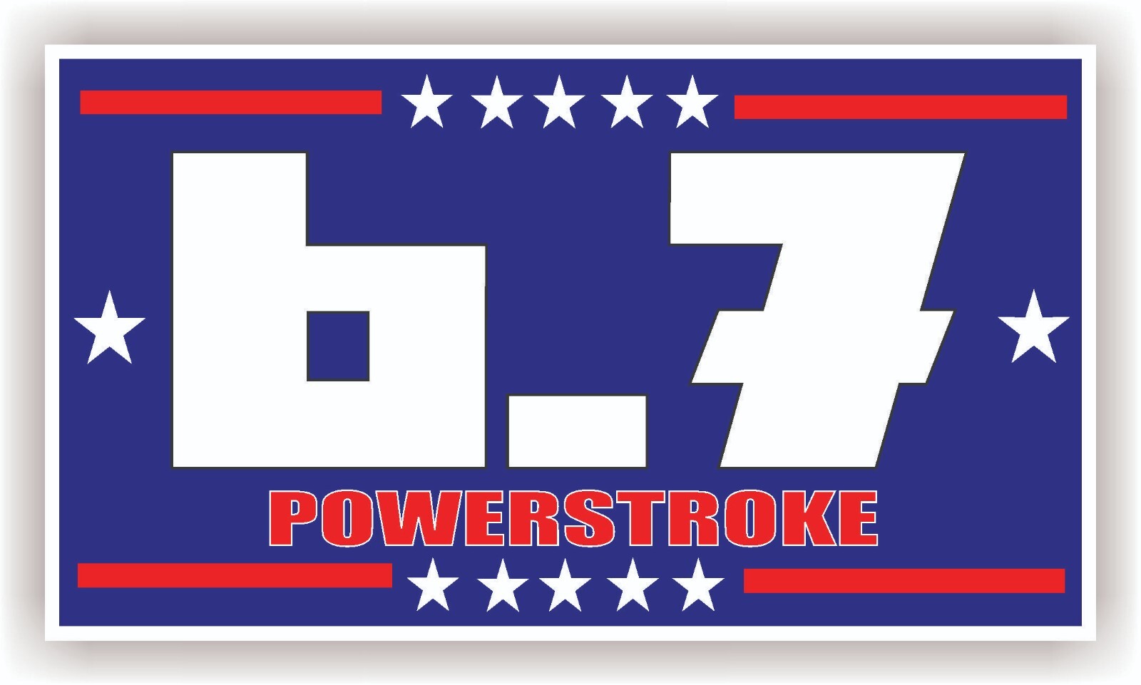 Powerstroke Decal Sticker Turbo Diesel Truck 7.3 6.7 Crew Cab USA Funny ...