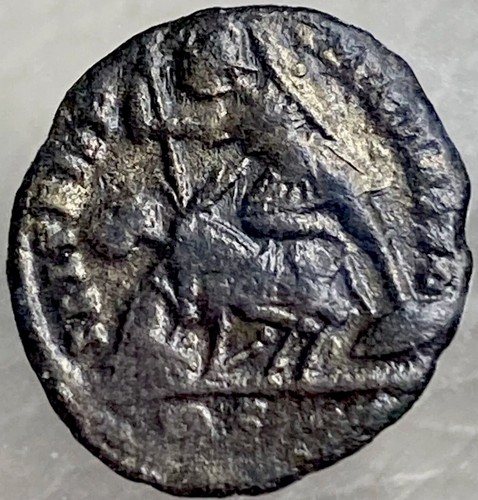 Ancient Roman Coin 353-354 AD Emperor Constantius II Battle Scene Fel ...