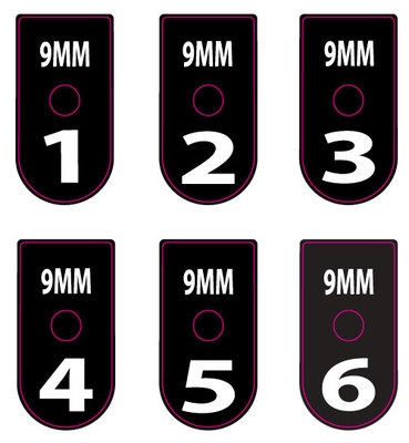 FITS SIG P229 9MM NUMBERED MAGAZINE BASE PLATE STICKERS WHITE 1-6 | eBay