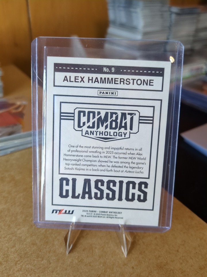 2025 Panini Combat Anthology Classics Alex Hammerstone Blue Fireworks ...