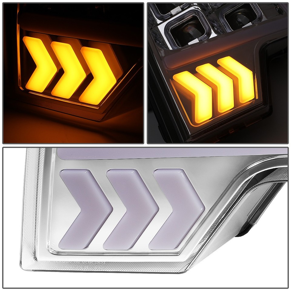 LED DRL Arrow Signal Quad Projector Headlights for Ford F150 09-14 ...