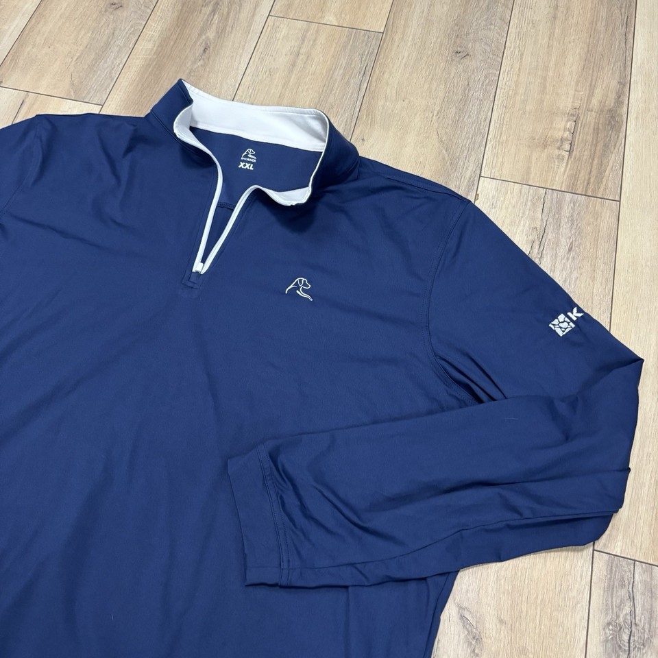 Rhoback Quarter Zip Pullover Long Sleeve Mens Size XXL Navy Performance ...