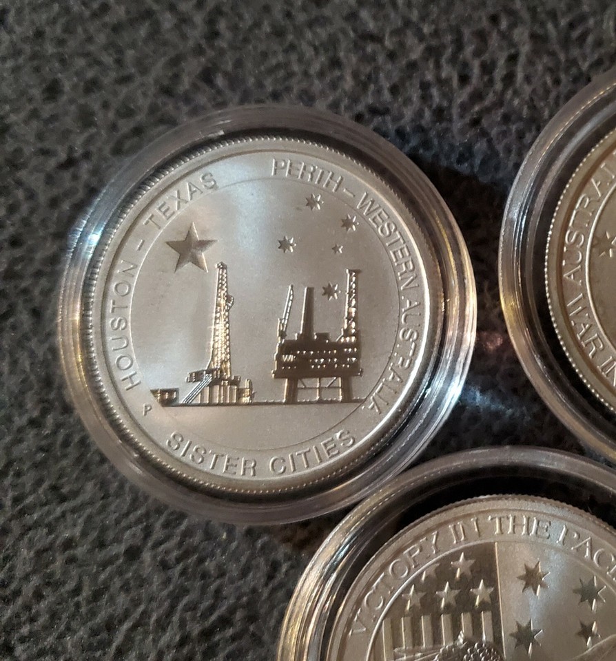 Rare Australian 2013-2016 War Pacific Victory Texas Perth Fine Silver 3 ...
