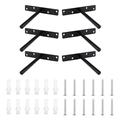 6 Sets Wall Fixing Bracket Floating Shelves Shelf Invisible Support | eBay