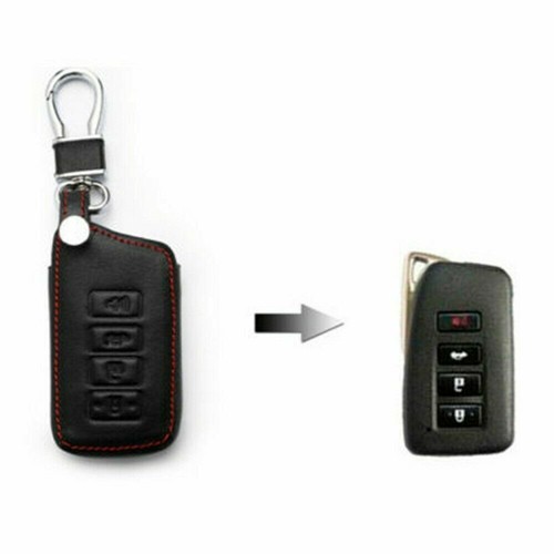 Black# 4-Button Remote Bag Leather Remote Car Key Fob Cover Case For ...