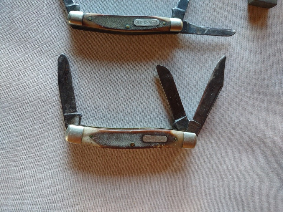 4 Vintage Old Timer Pocket Knives Old Crafty, Old Timer, Case ...