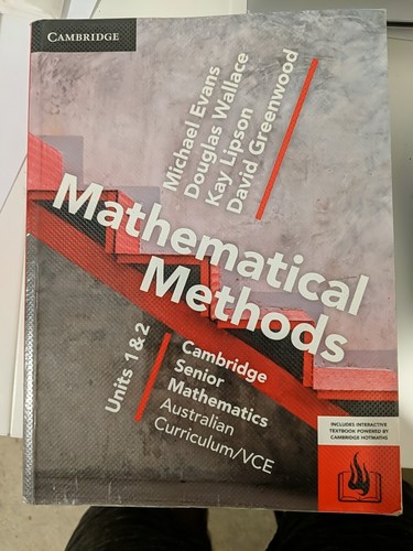 Cambridge Mathematical Methods Units 1 & 2 | eBay Australia