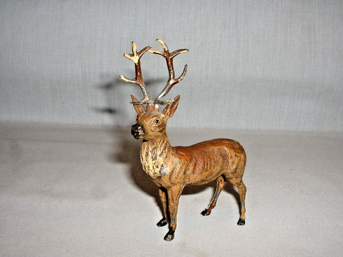 Vintage German Heyde Lead Toy Christmas Putz Train Layout Deer ...