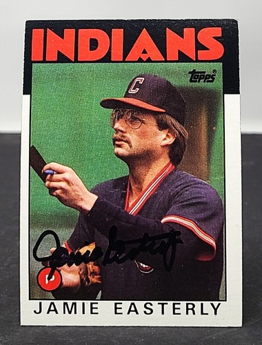 JAMIE EASTERLY Signed Autograph 1986 Topps Baseball Card #31 Cleveland ...