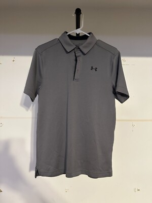 Under Armour Short Sleeve Polo Dri-Fit Grey - Mens Small S | eBay
