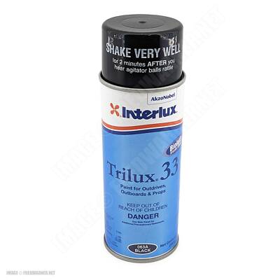 Interlux Trilux 33 Marine Spray Paint 063A Black 12oz (YBA063A/16 ...