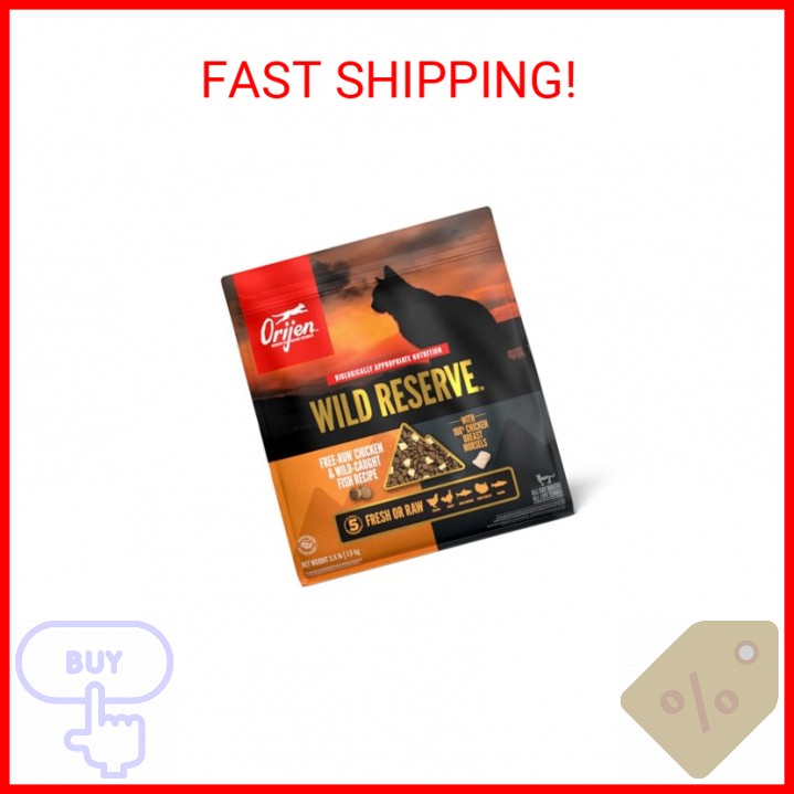 ORIJEN Wild Reserve Dry Cat Food Free-Run Chicken & Wild-Caught Fish ...