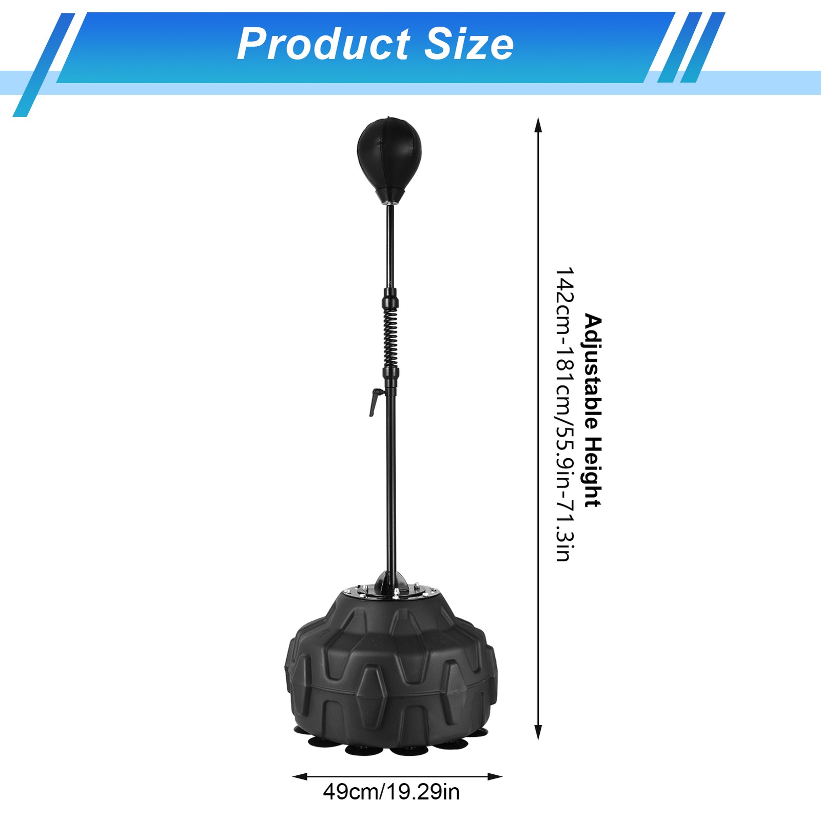 Adjustable Reflex Speed Bag Thick Base Punching Bag Free Standing ...