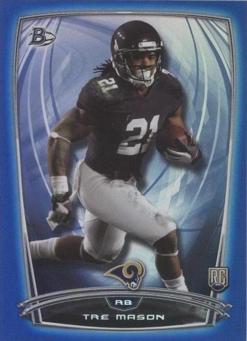 2014 Bowman - Rookies Tre Mason #57 Blue Foil /499 (RC) for sale online ...