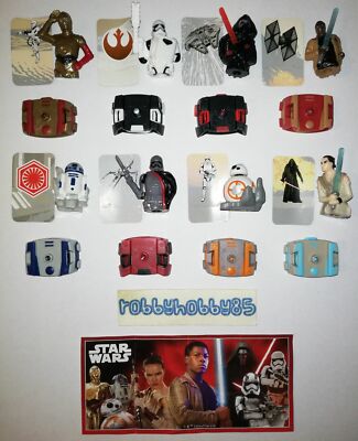 STAR WARS COMPLETE SET WITH ALL PAPERS (SE760 - SE767 A) KINDER ...